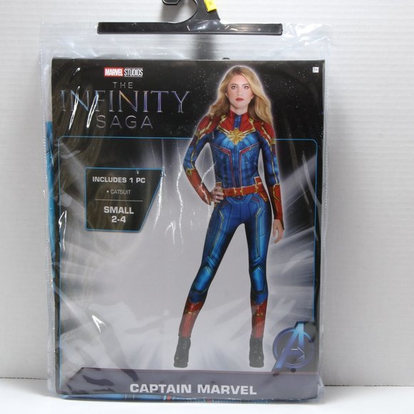 Party City | Other | Captain Marvel Infinity Saga Pc Catsuit Costume ...